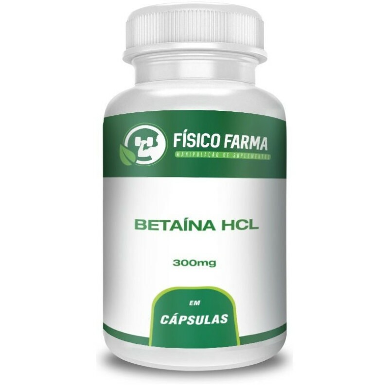 Betaína HCl 300mg | Melhora a Digestão, reduzindo o Refluxo