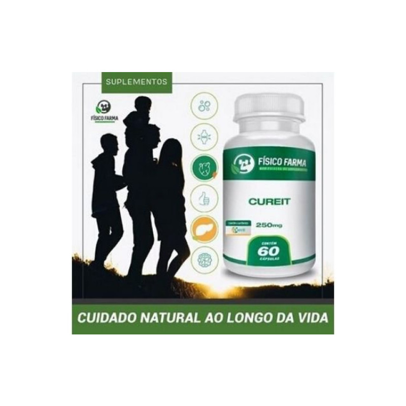 Cureit 250mg | Curcumina altamente biodisponível | Físico Farma