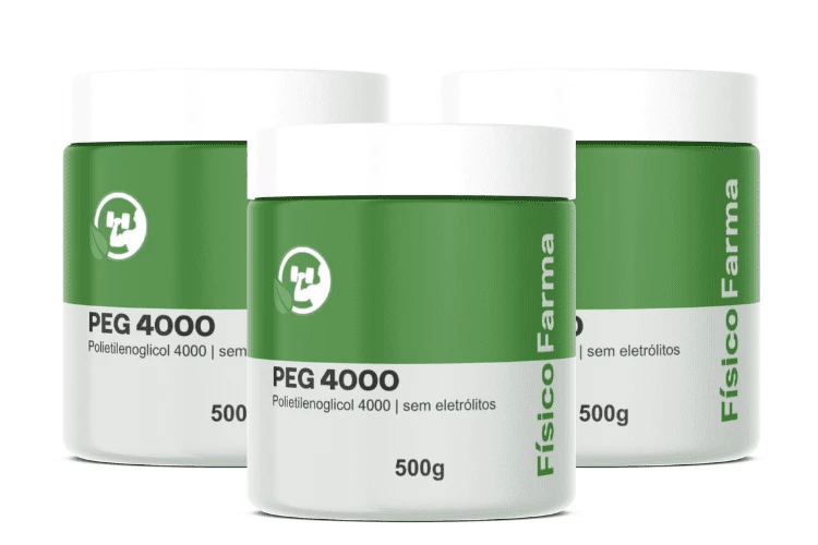 PEG 4000 (Polietilenoglicol 4000) 500g | Kit 3 potes